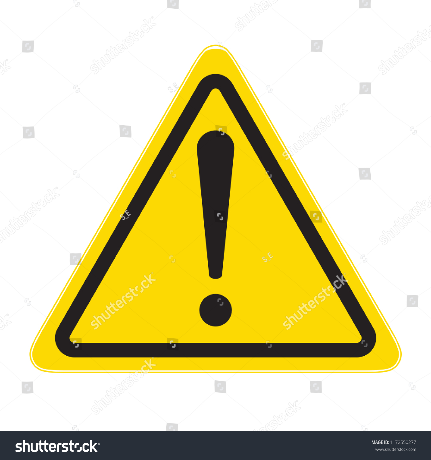 Technical Warning Sign Hazard Stock Vector (Royalty Free) 1172550277