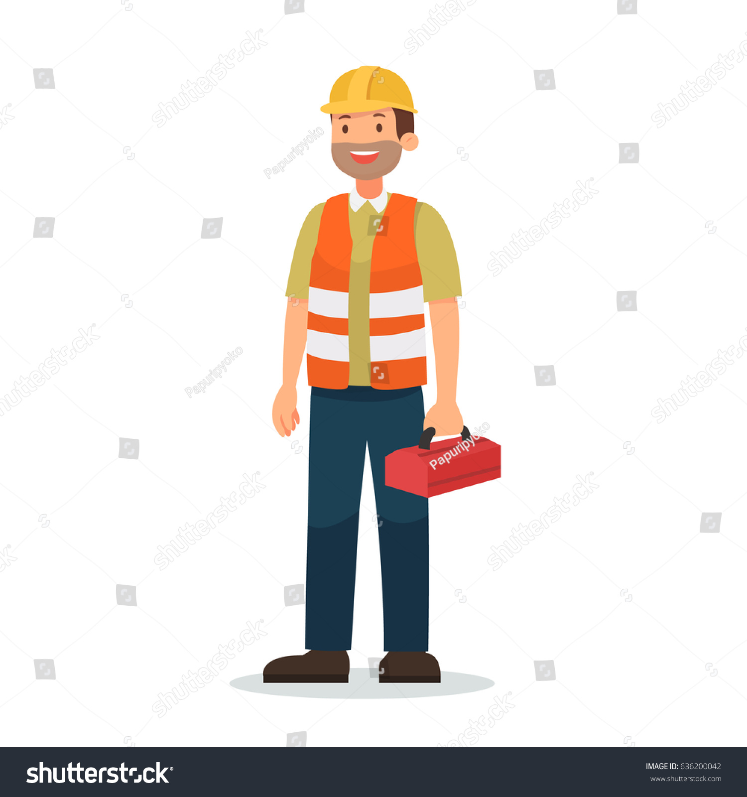 Technician Cartoon Character Vector: vector de stock (libre de regalías ...