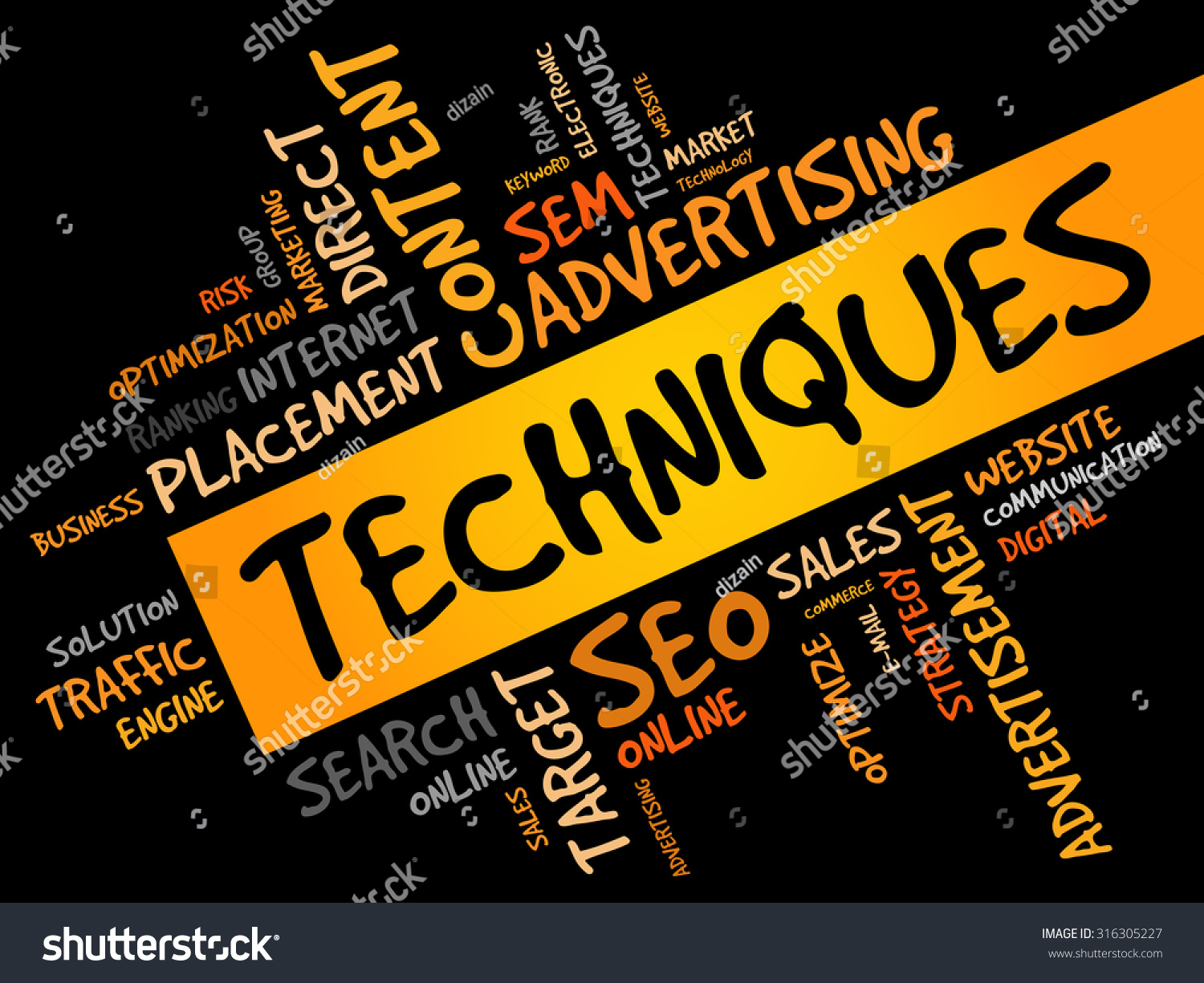 Techniques Word Cloud Business Concept Stock Vector (Royalty Free ...