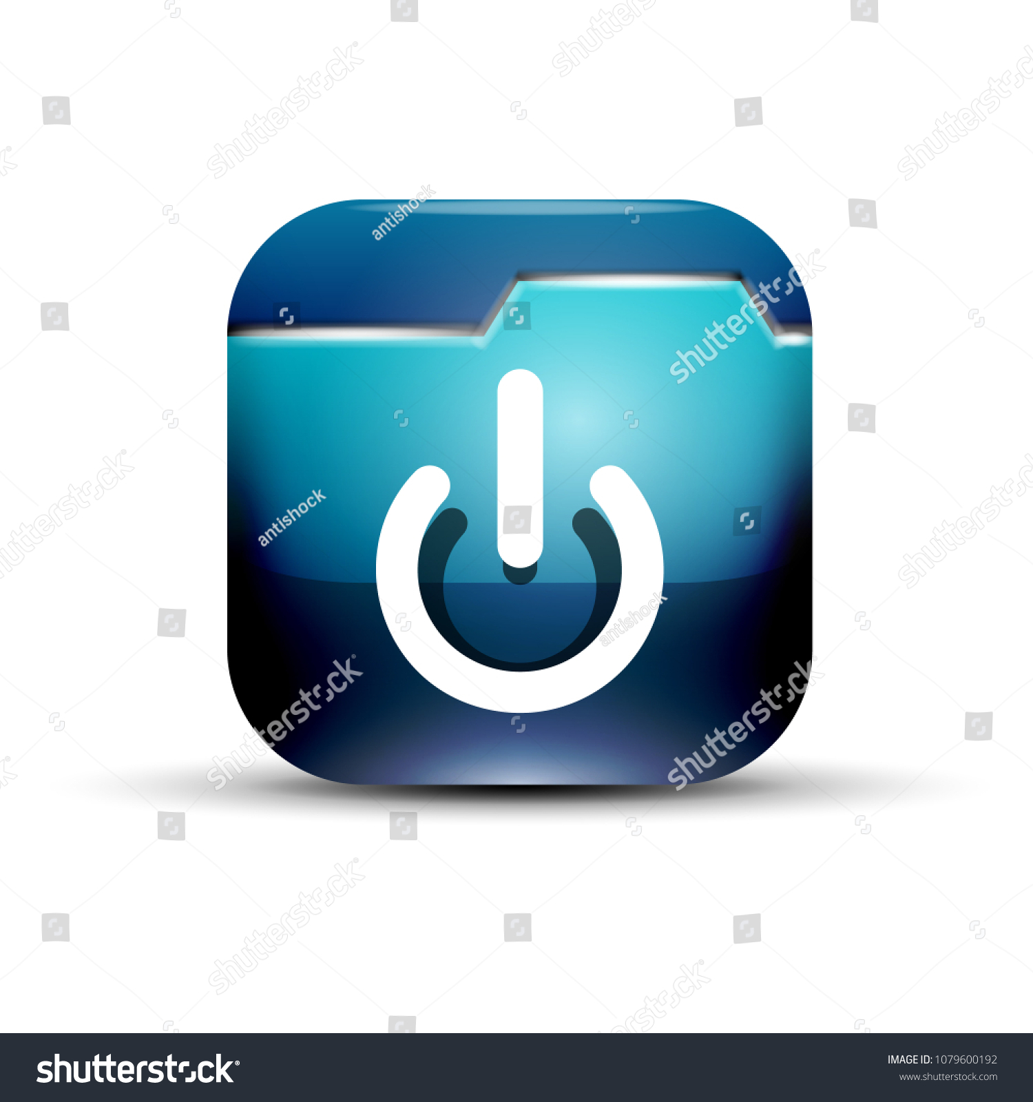 Techno Futuristic Start Power Button Vector Stock Vector (Royalty Free ...
