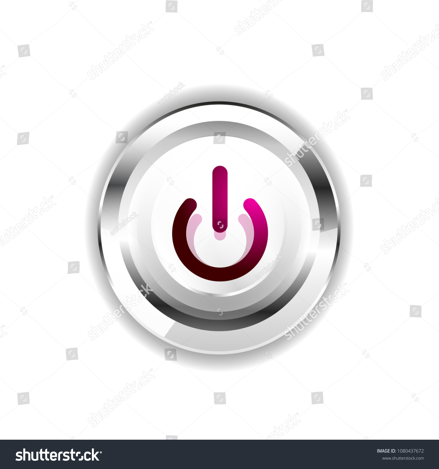 Techno Futuristic Start Power Button Vector Stock Vector (Royalty Free ...