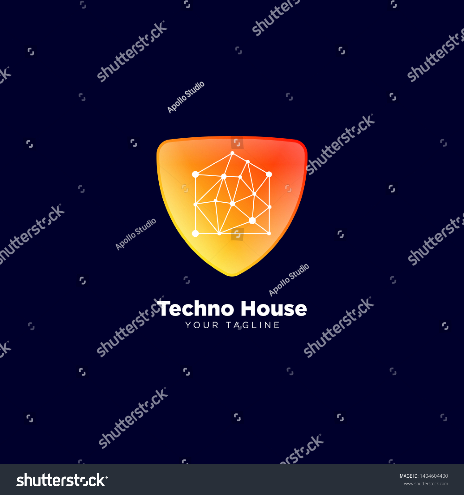 Techno House Logo Design Vector Stock Vector (Royalty Free) 1404604400 ...