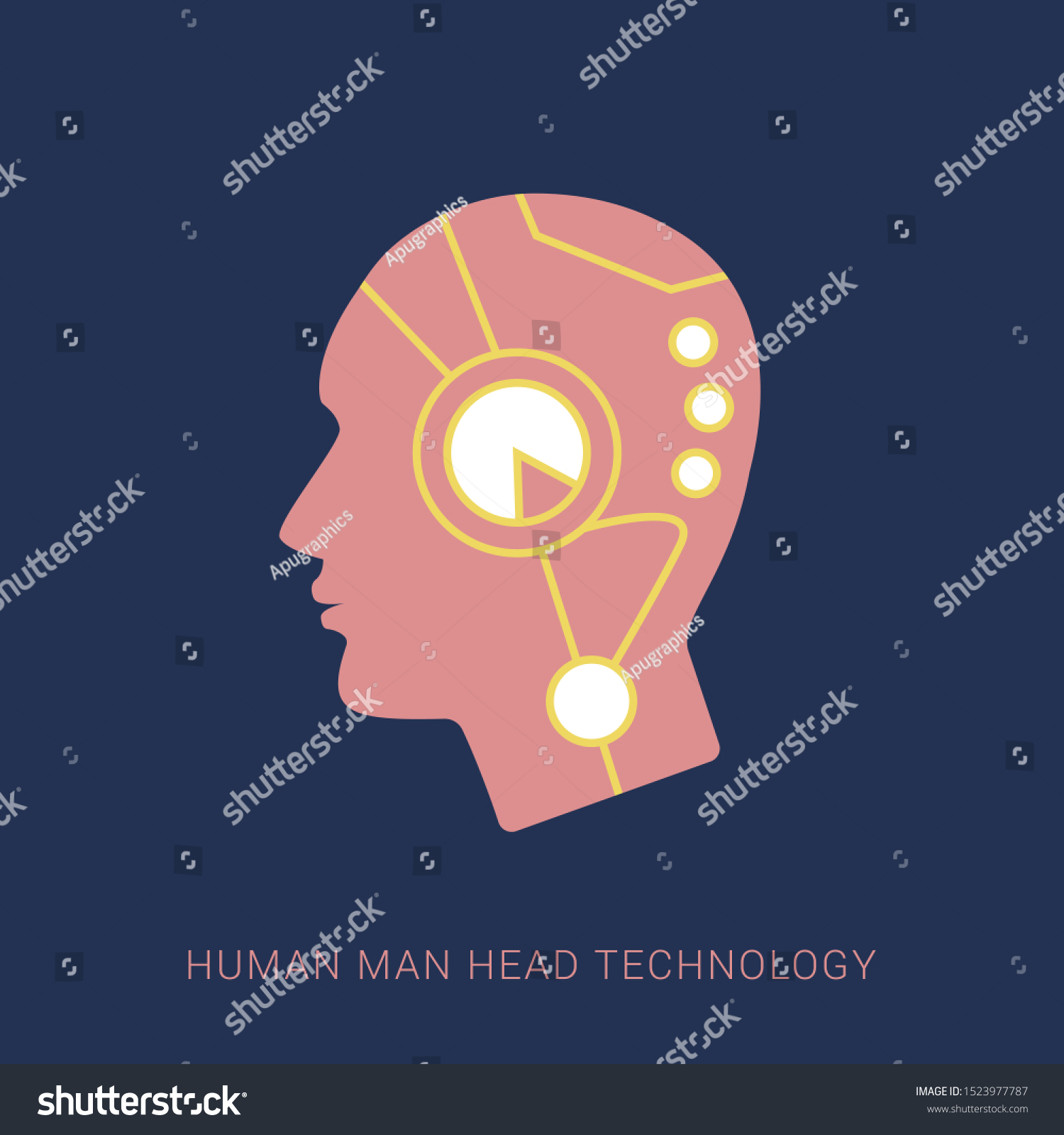 Techno Human Head Vector Logo Concept Stock Vector (Royalty Free ...