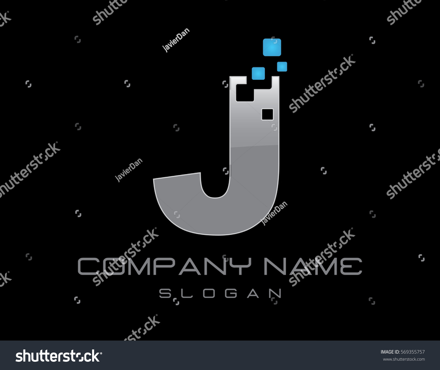 Techno Letter J Logo Stock Vector (Royalty Free) 569355757 | Shutterstock