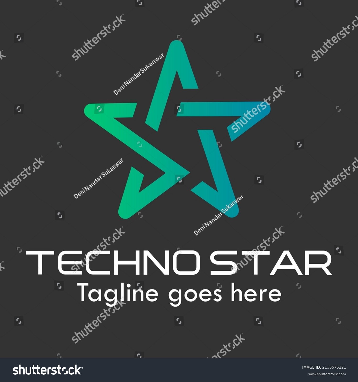 Techno Star Logo Template Illustration Stock Vector (Royalty Free ...