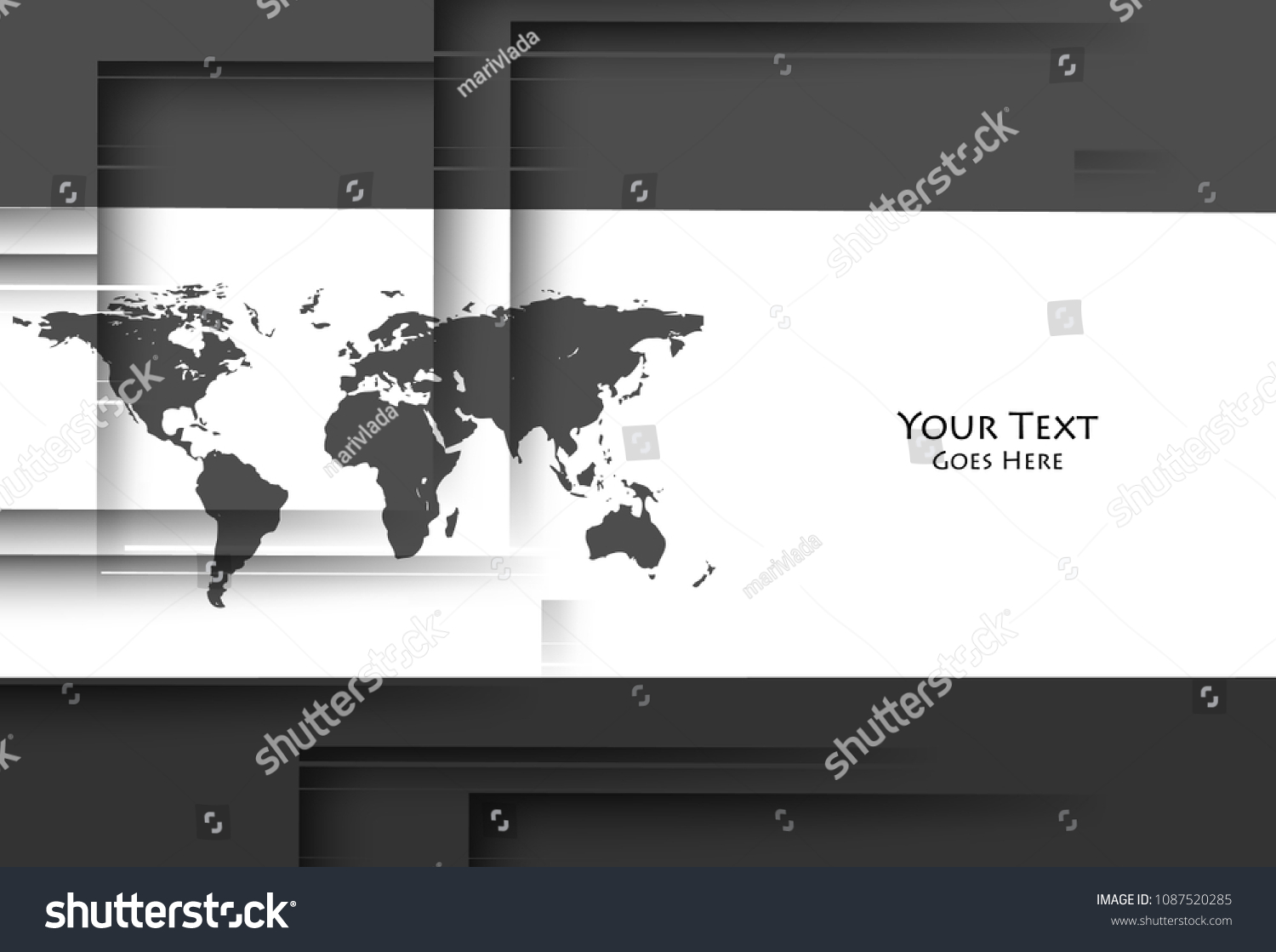 Techno Vector Background World Map Corporate Stock Vector (Royalty Free ...