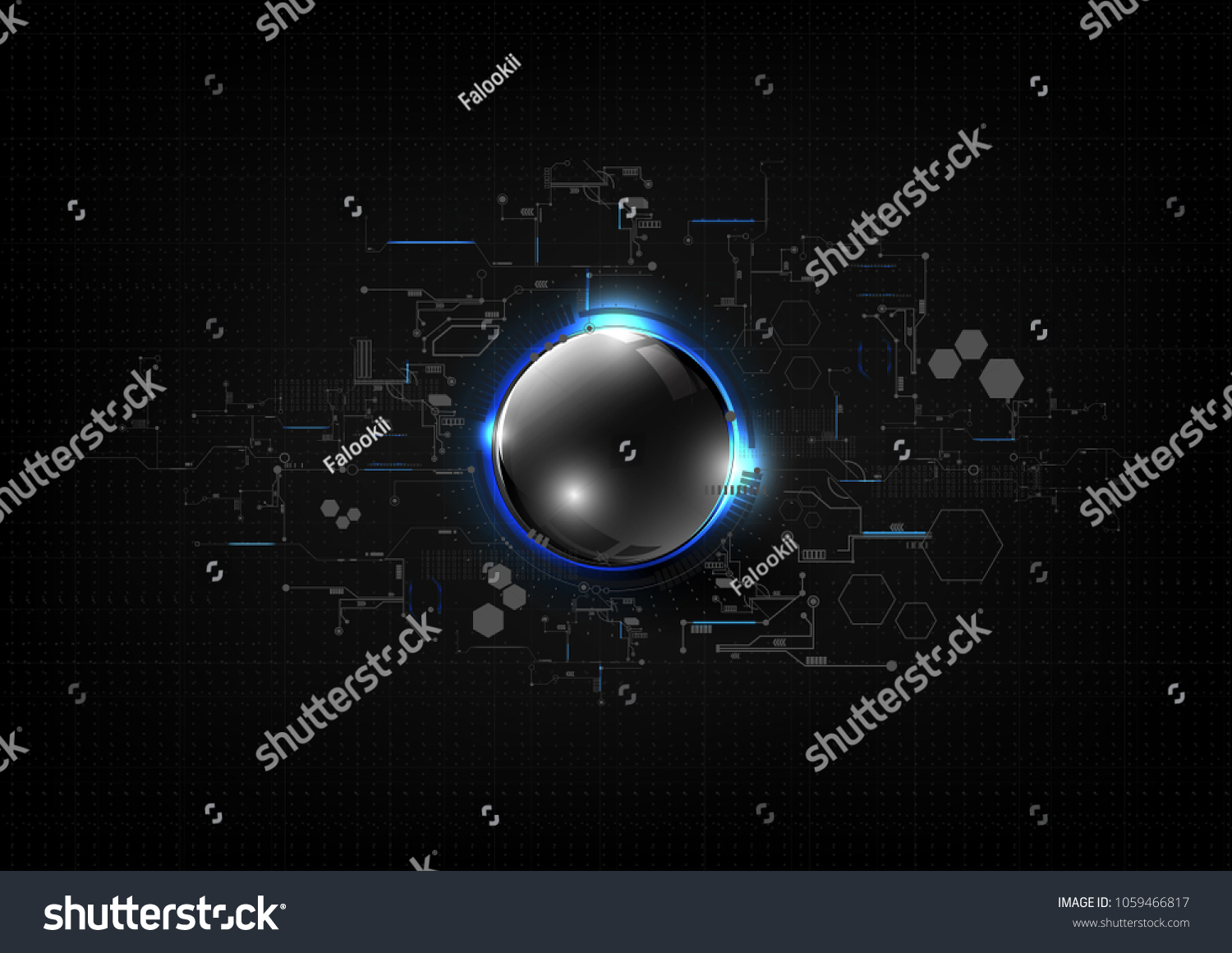 Technological Electronic Connection Circuit System Abstract Stock ...
