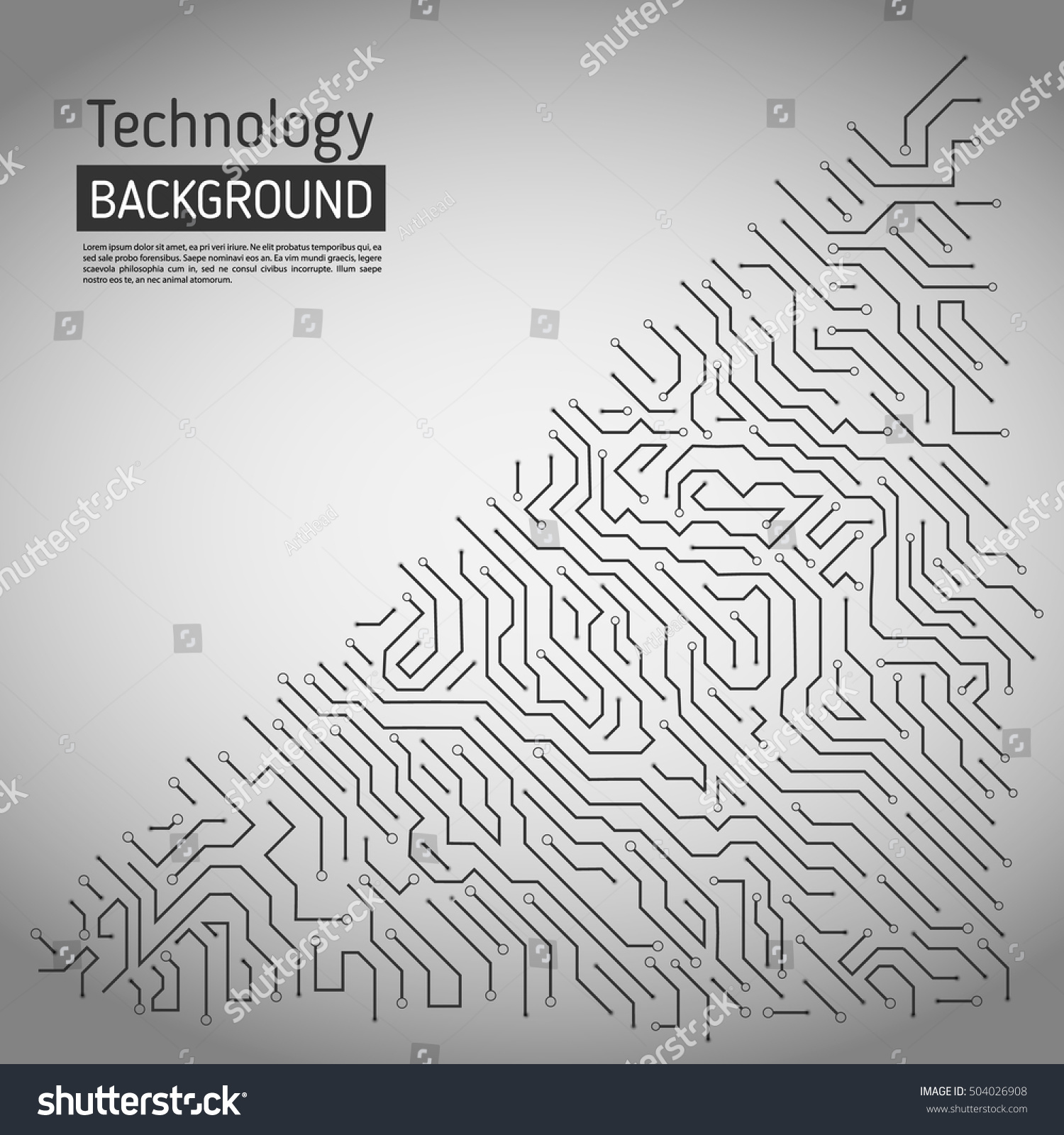 Technological Vector Background Circuit Board Texture: стоковая векторная графика (без ...