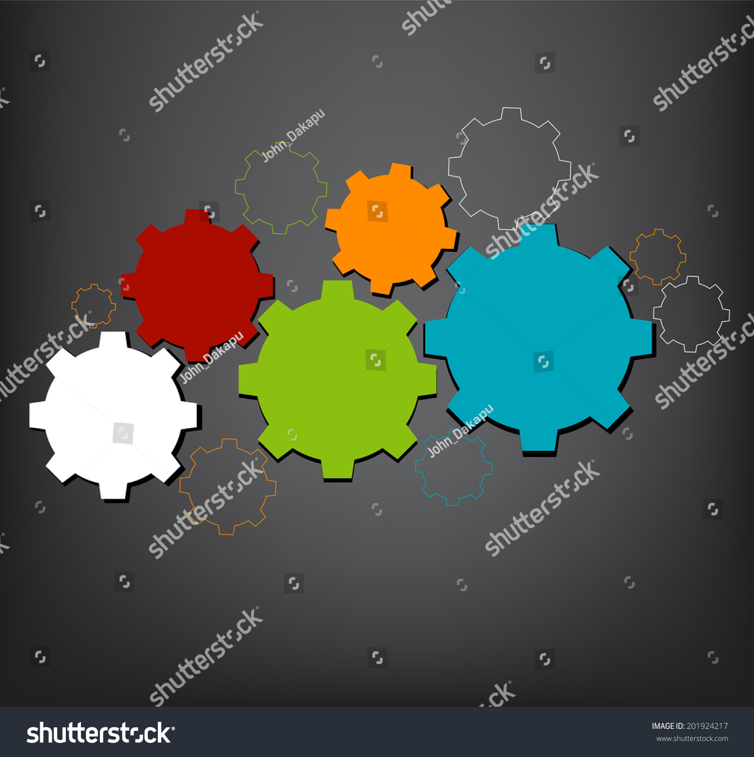 Technology Background Gear Wheel Infographic Template Stock Vector ...