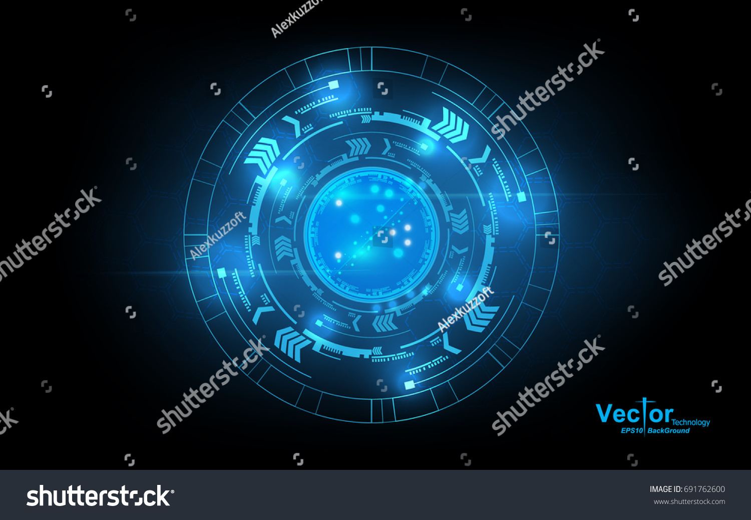 Technology Blue Abstract Background Digital Concept Stock Vector ...