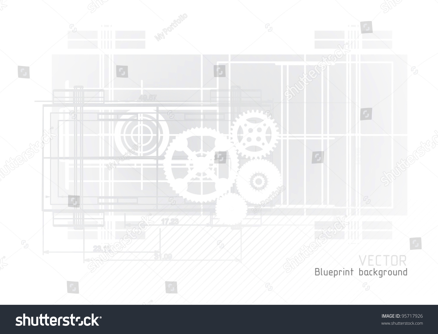 Technology Blueprint Abstract Design Stock Vector (Royalty Free ...