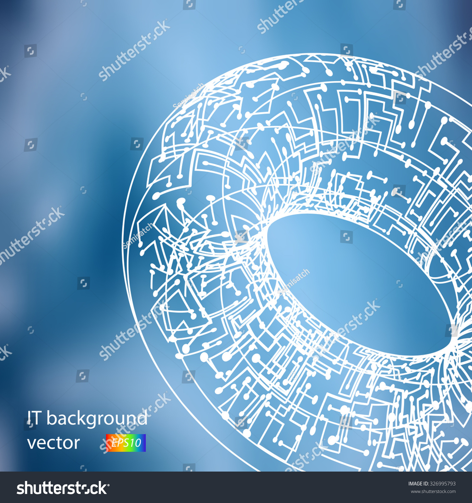 Technology Blueprint Vector Colorful Background Stock Vector (Royalty ...