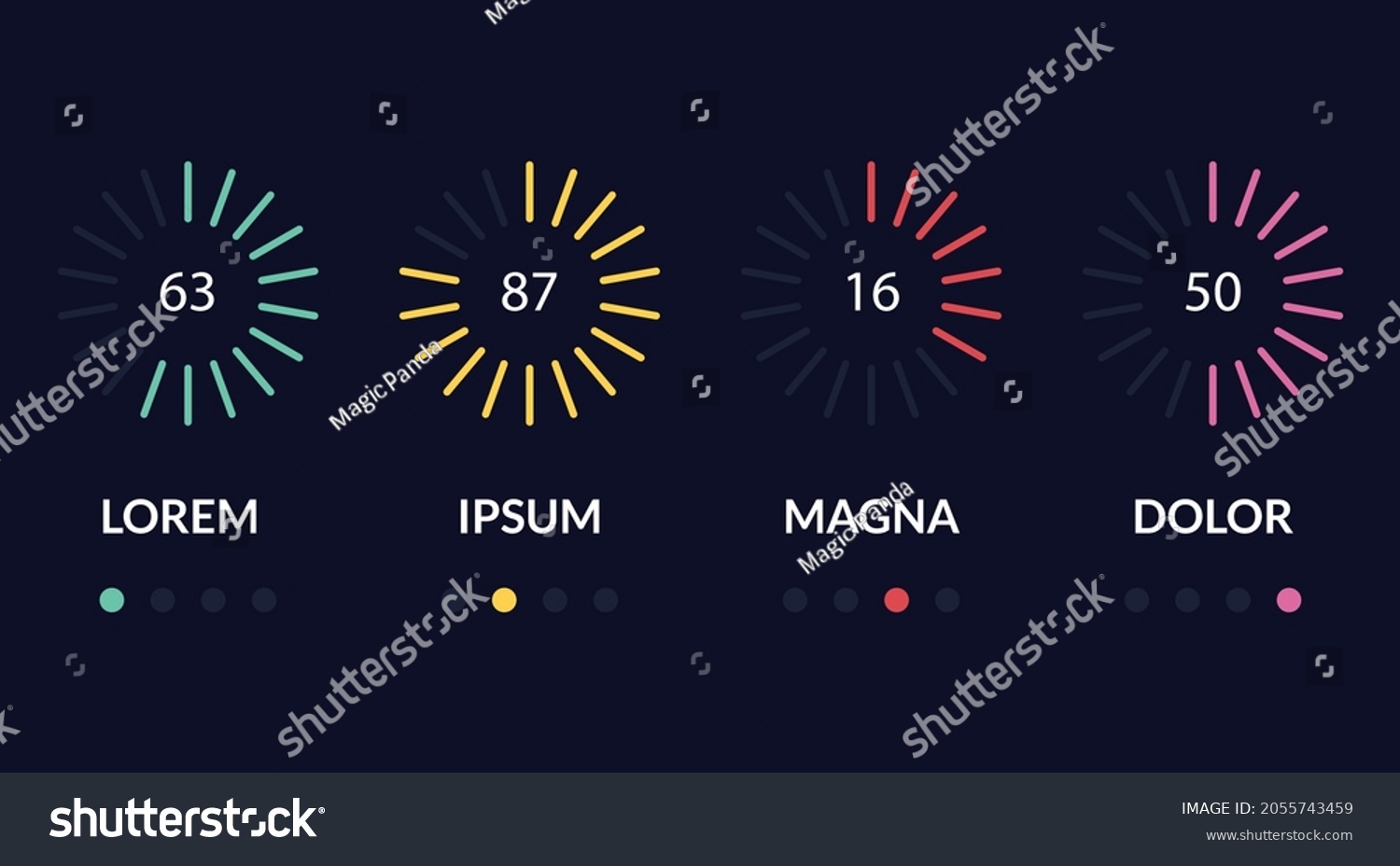 Technology Chart Infographic Round Progress Bar Stock Vector (Royalty ...