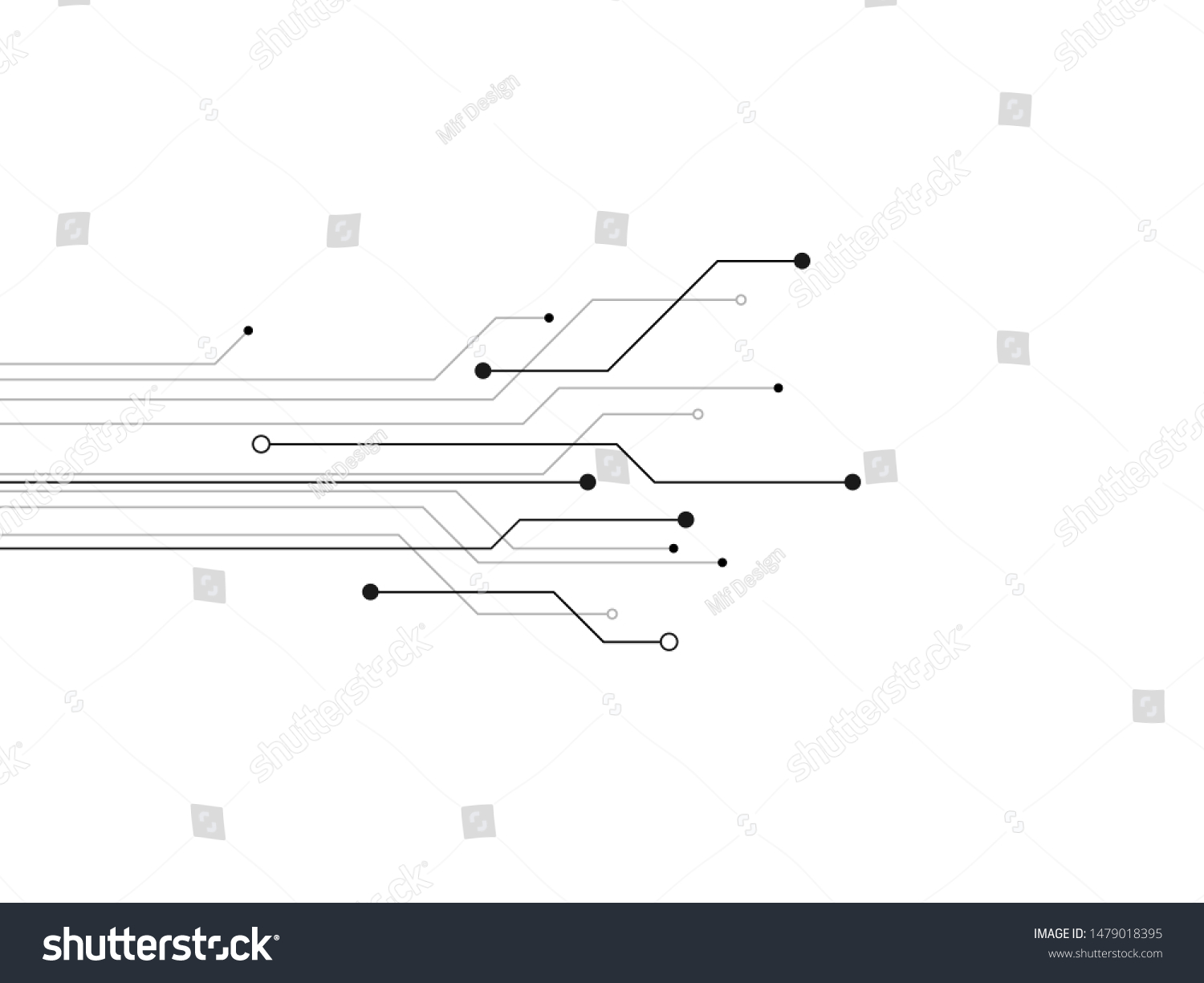 Technology Circuit Design Vector Illustration Stock Vector (Royalty ...