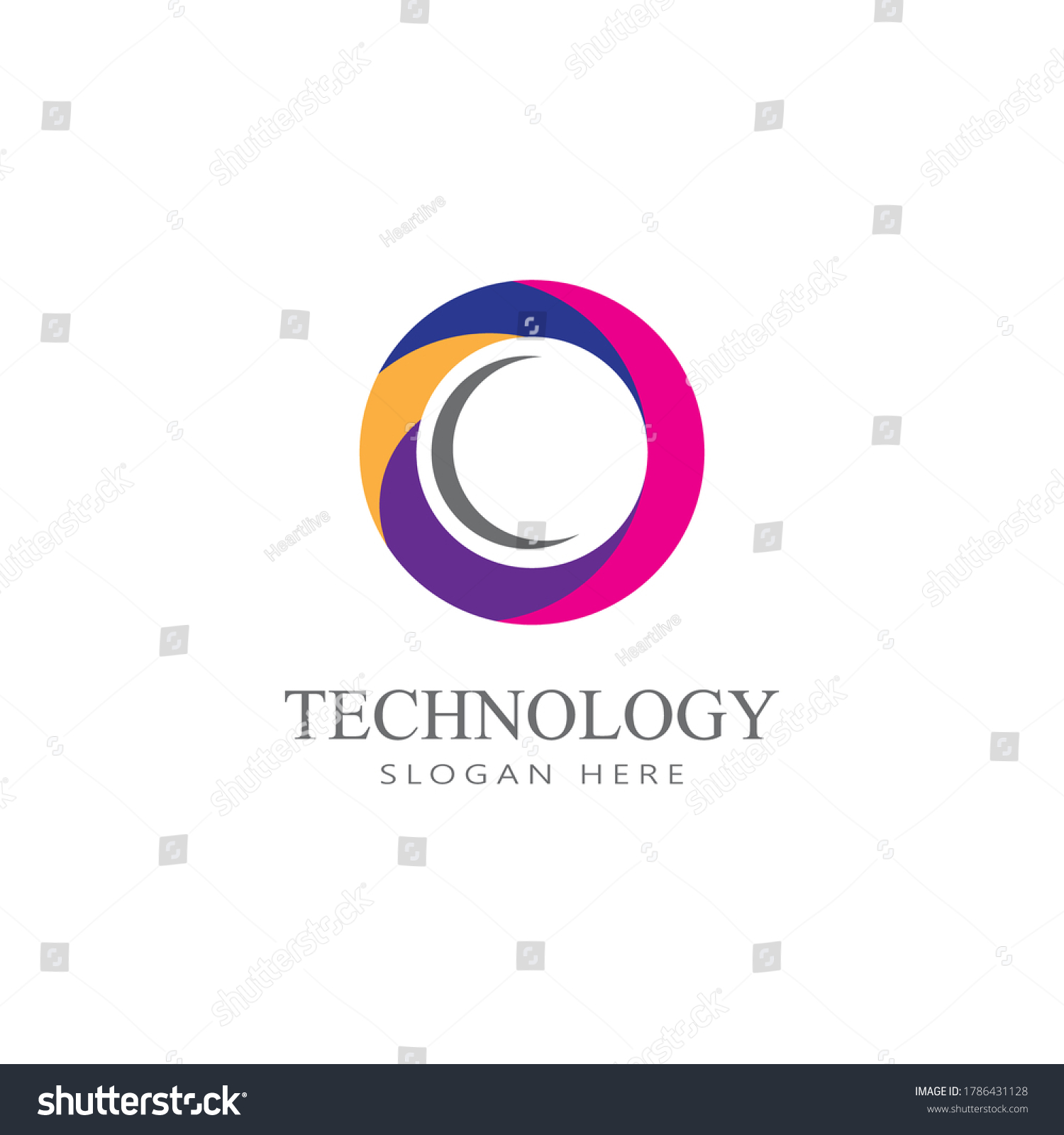 Technology Computer Data Innovation Logo Design Stok Vektör (Telifsiz ...