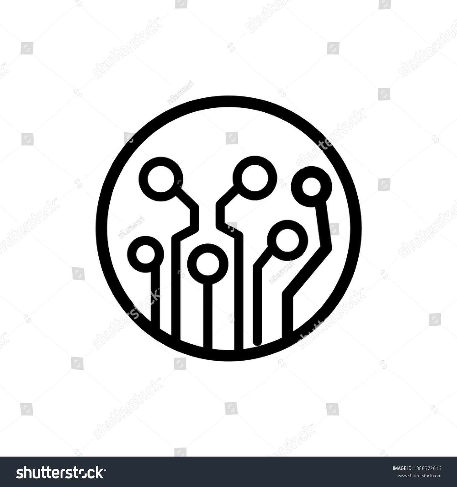 Technology Connection Icon Symbol Vector Design: vector de stock (libre ...