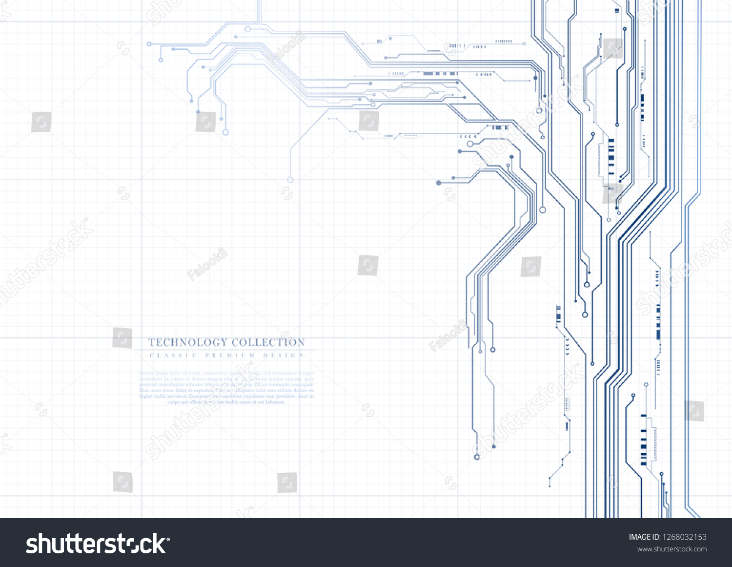 Technology Futuristic Abstract Circuit Connection Background Stock ...
