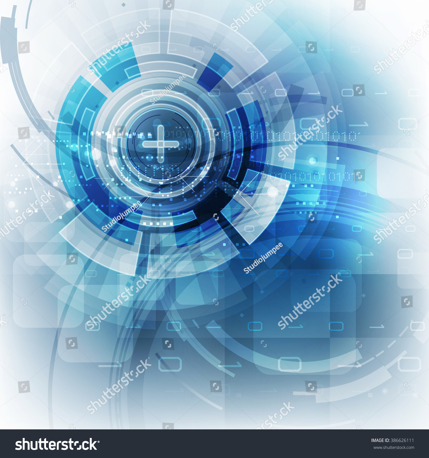 Technology Futuristic Digital Background Vector Illustration Stock ...