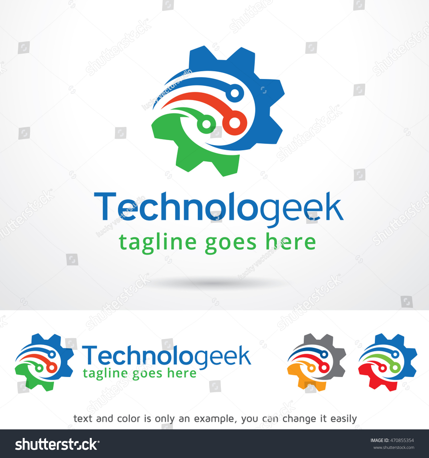 Technology Geek Logo Template Design Vector - 470855354 : Shutterstock