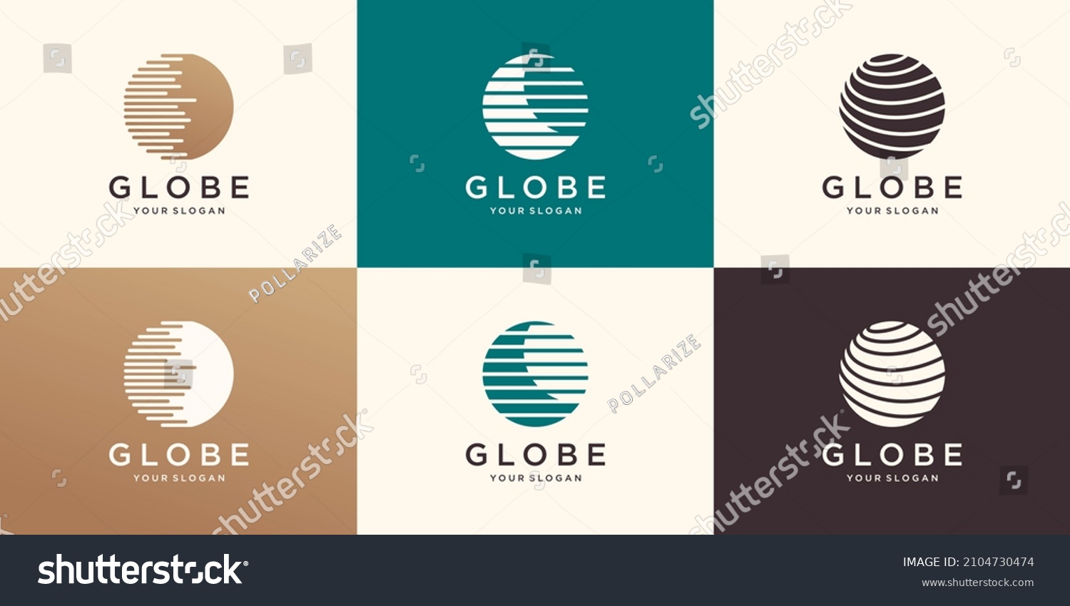 Technology Globe Logo Designs Template World Stock Vector (Royalty Free ...