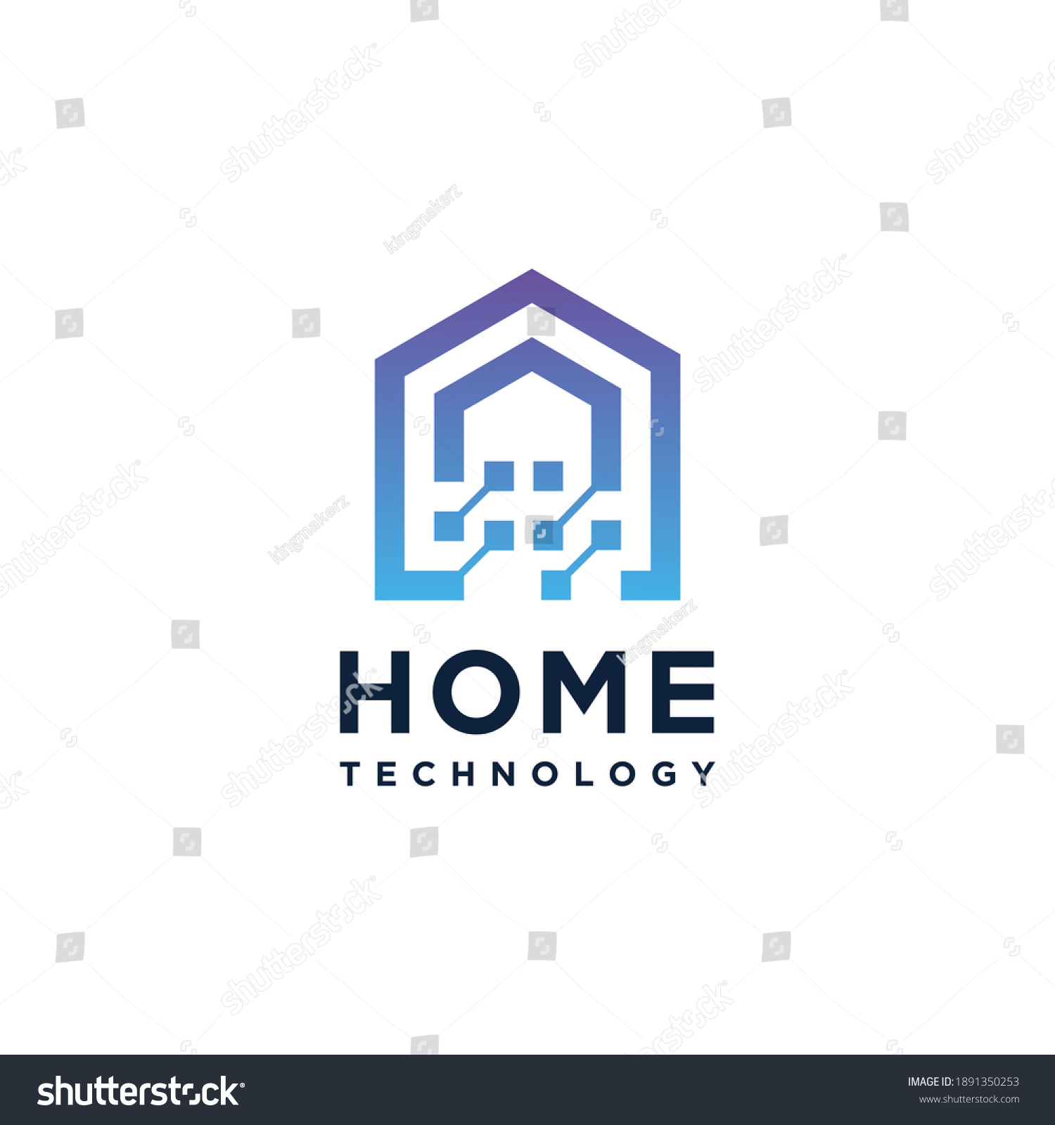 Technology Home Logo Design Template Vector Stock Vector (Royalty Free ...