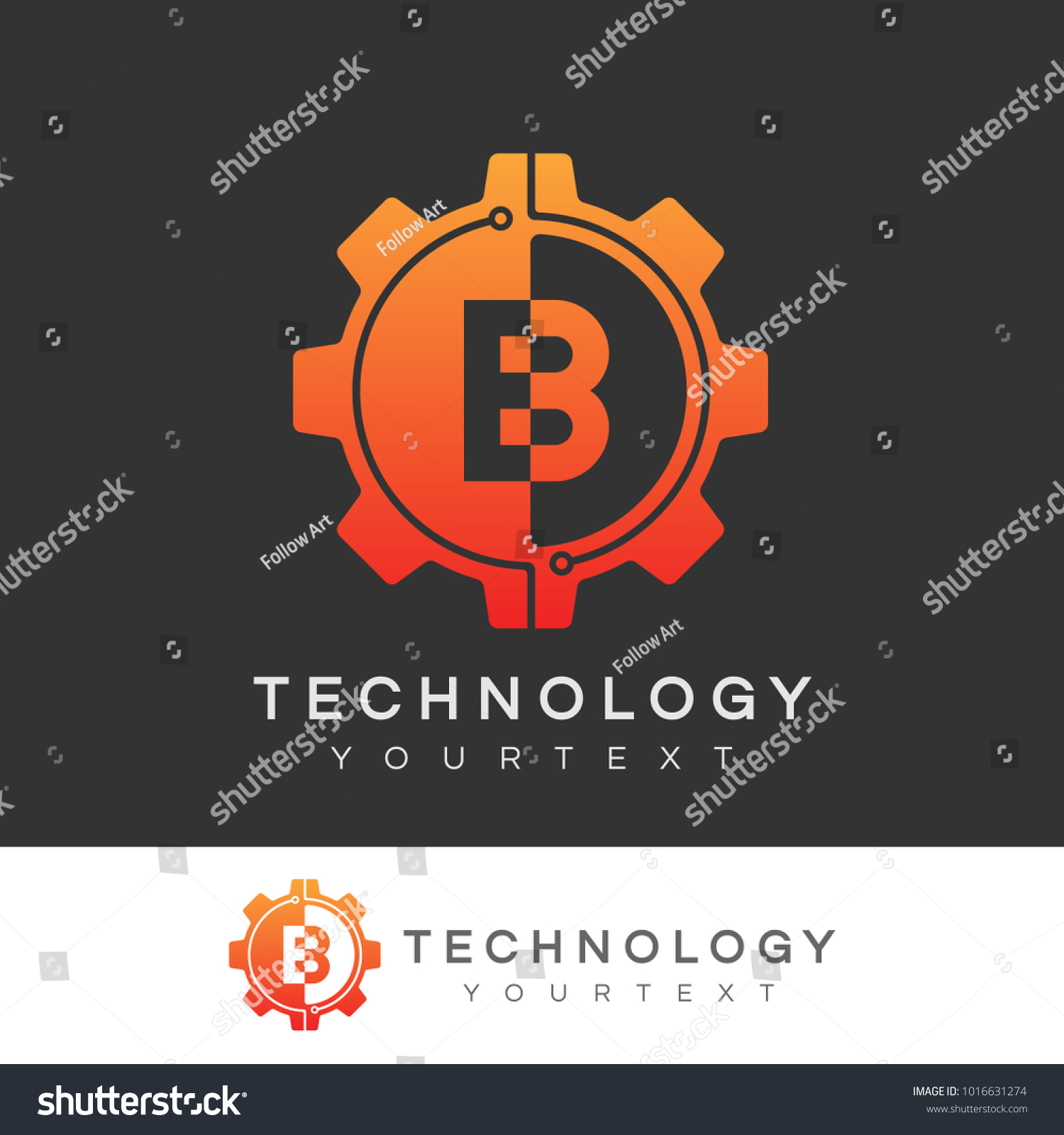 Technology Initial Letter B Logo Design Stock Vector (Royalty Free ...
