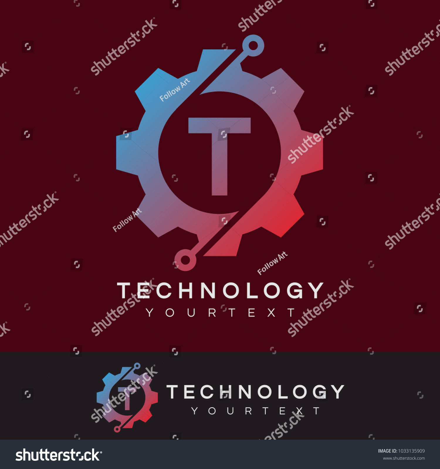 Technology Initial Letter T Logo Design Stock Vector (Royalty Free ...