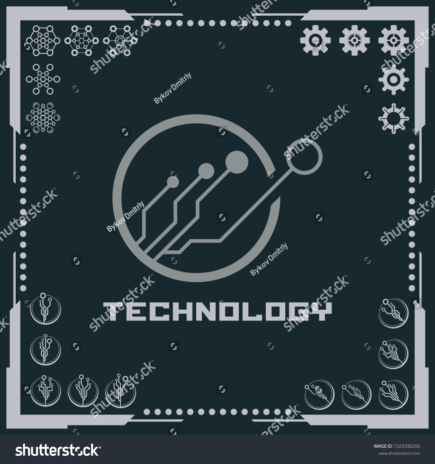 Technology Logo Software Components Icons Stock Vector (Royalty Free ...