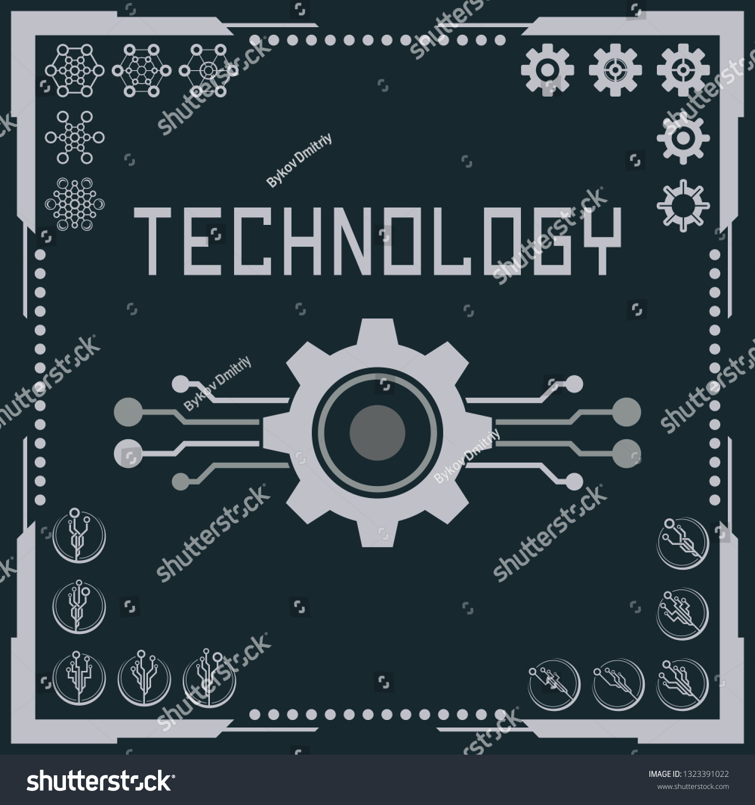 Technology Logo Software Components Icons Stock Vector (Royalty Free ...