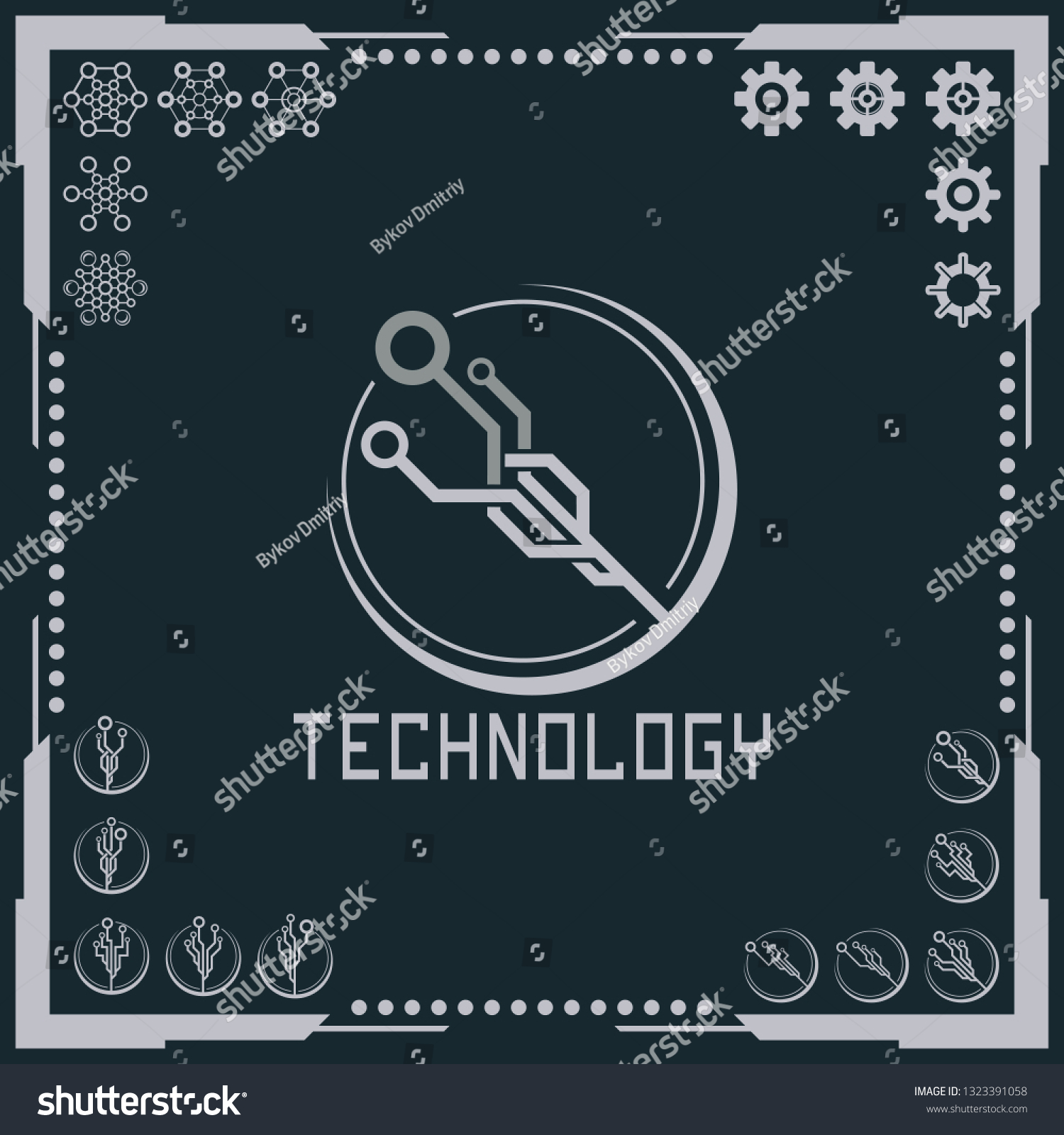 Technology Logo Software Components Icons Stock Vector (Royalty Free ...