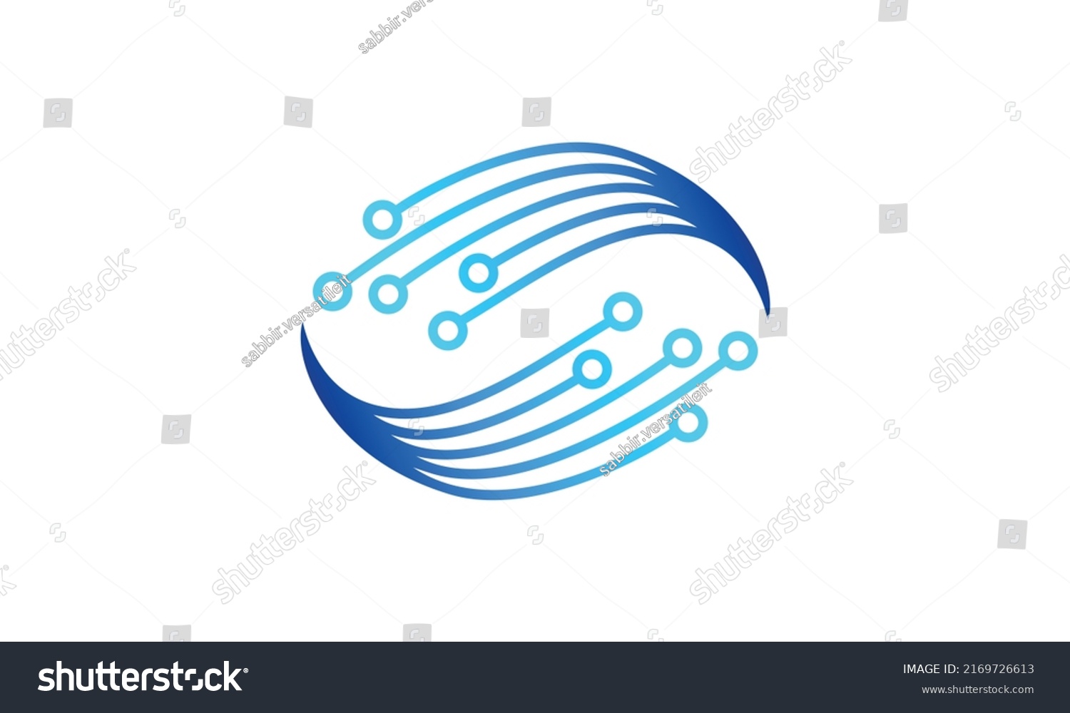 Technology Logo Blue Color Technology Wave Stock Vector (Royalty Free ...