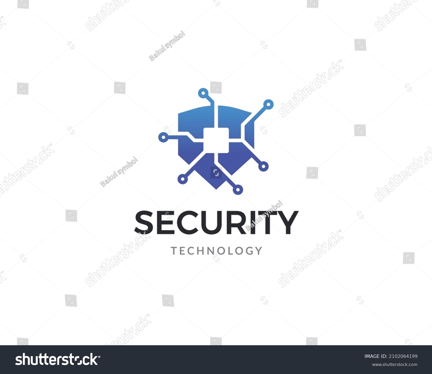Technology Logo Design Template Security Technology Stock Vector ...