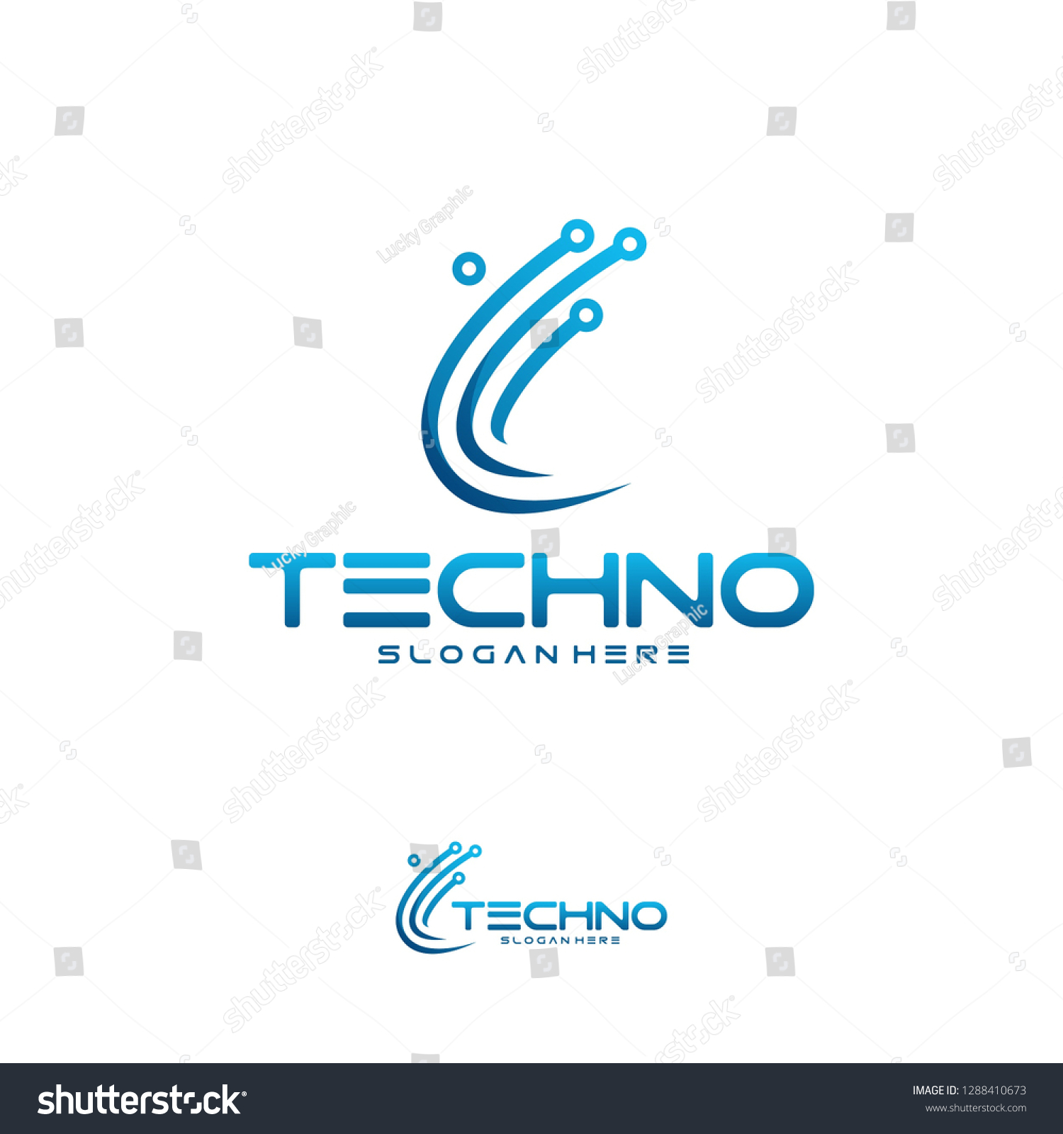 Technology Logo Designs Concept Simple Tech Stock Vector (Royalty Free ...