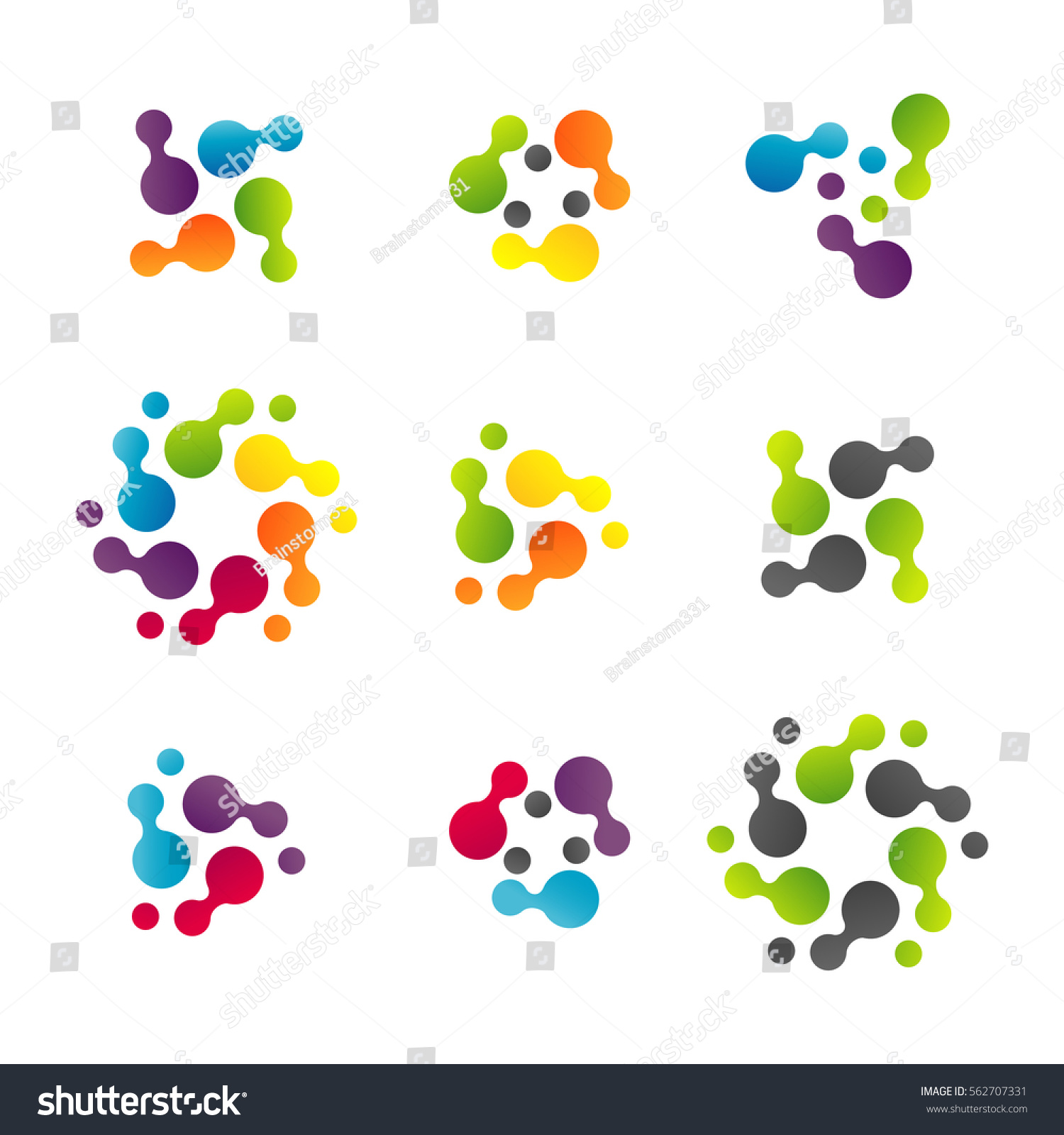 Technology Logo Vector Set Technology Logo Stock Vector (Royalty Free ...