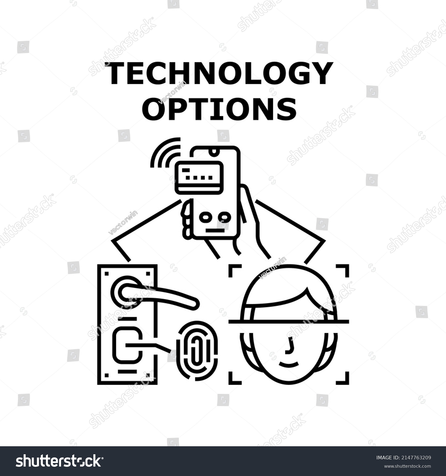 Technology Options Chart Business Template Diagram Stock Vector ...