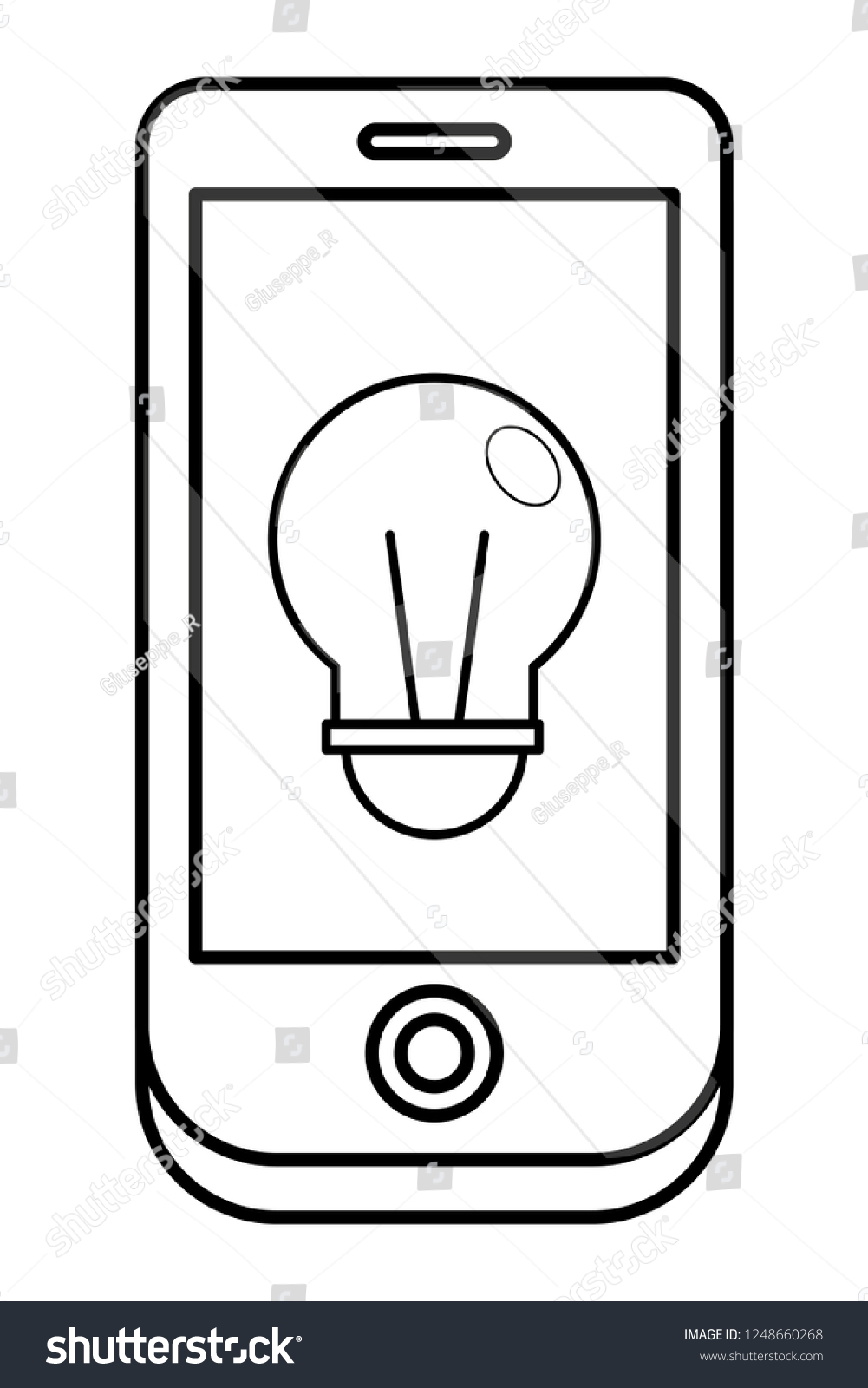 Technology Smartphone Cartoon Stock Vector (Royalty Free) 1248660268 ...