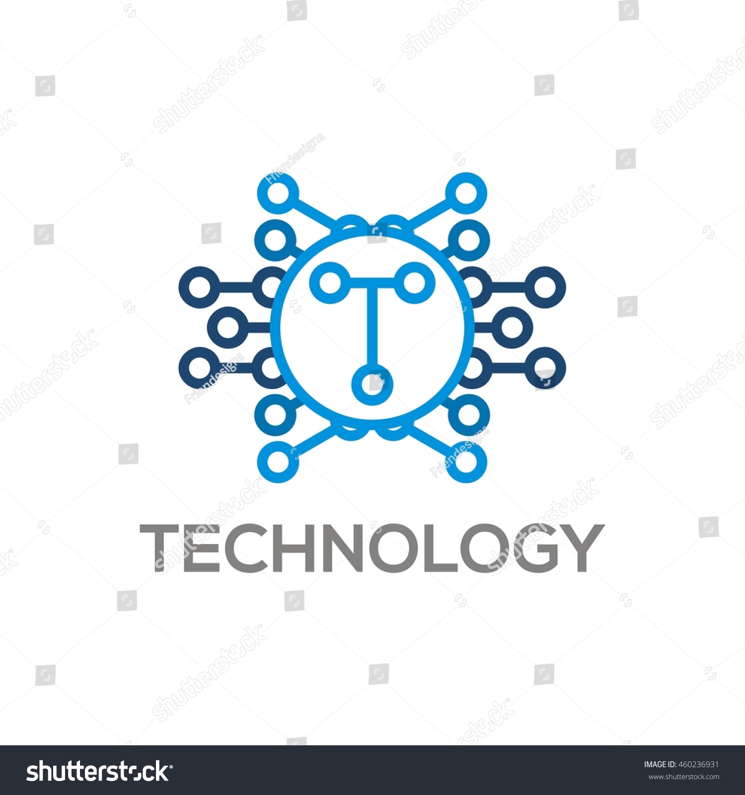 Technology Support System Logo Template Vector: vector de stock (libre ...