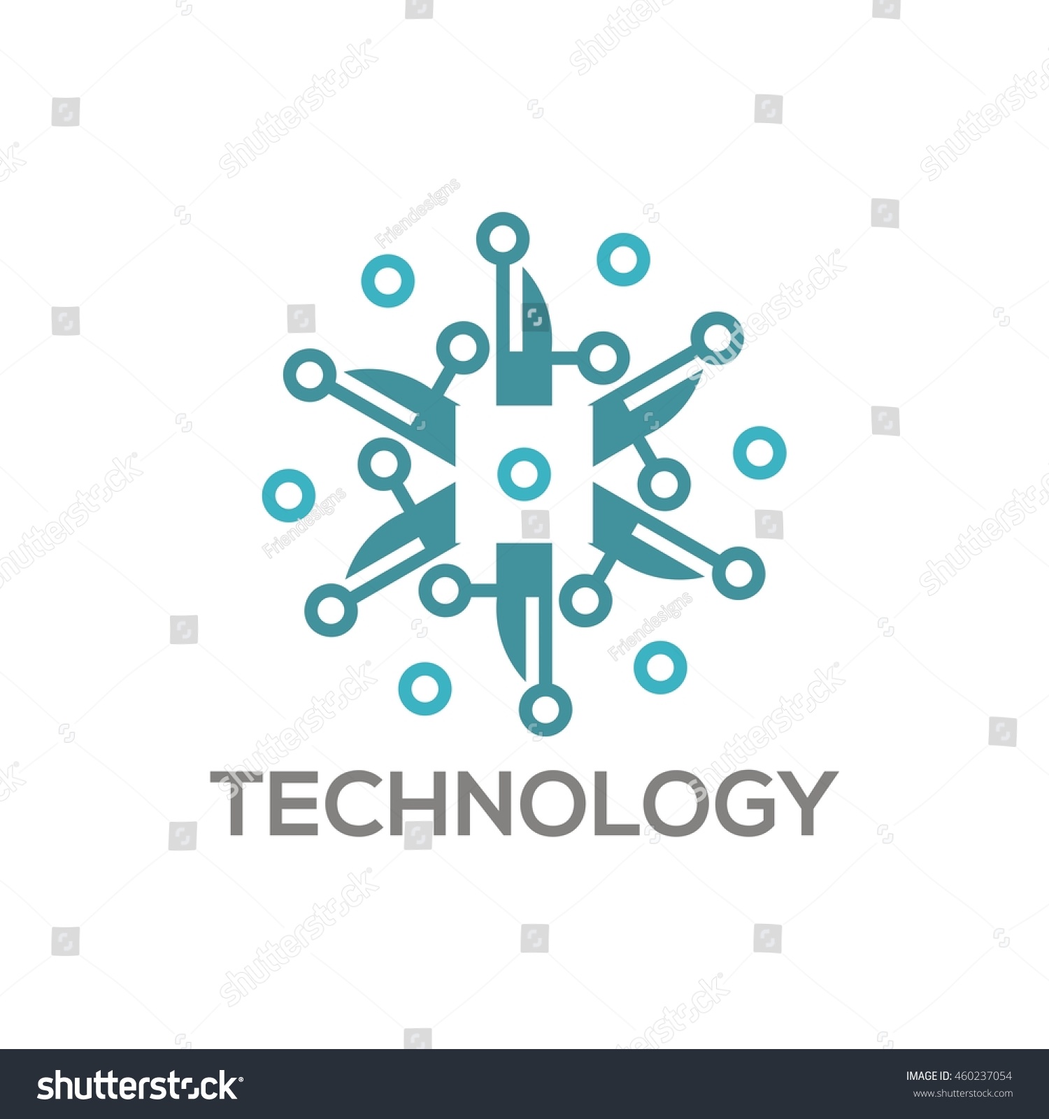 Technology Support System Logo Template Vector Stock Vector (Royalty ...