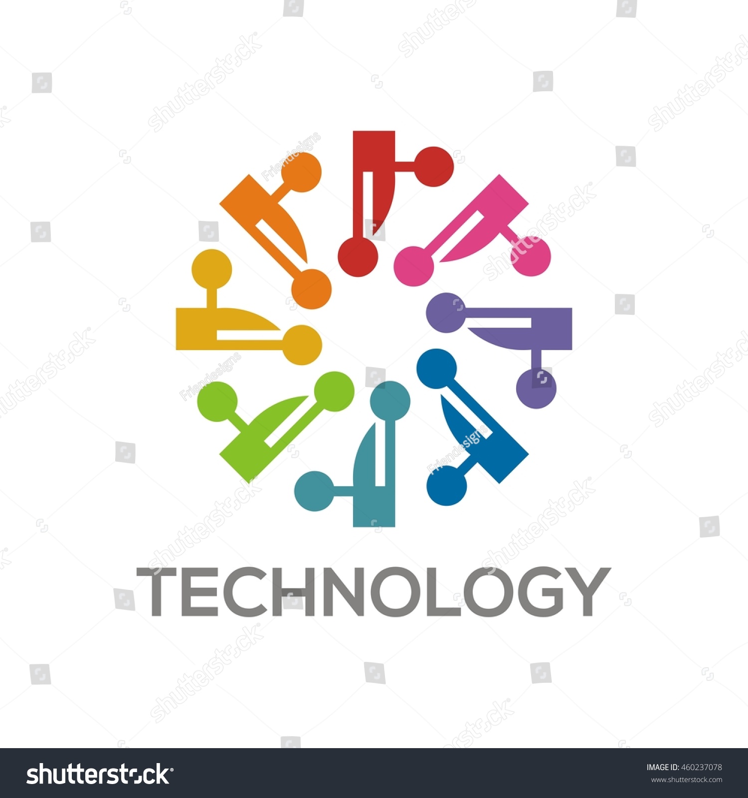 Technology Support System Logo Template Vector Stock Vector (Royalty ...