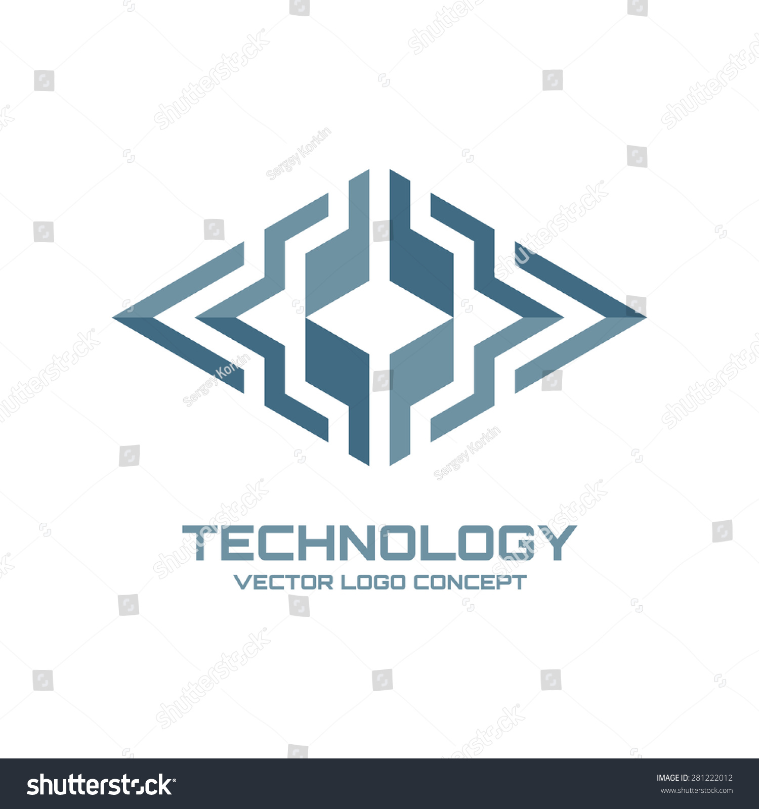Technology Vector Logo Template Concept Illustration Stock Vector ...