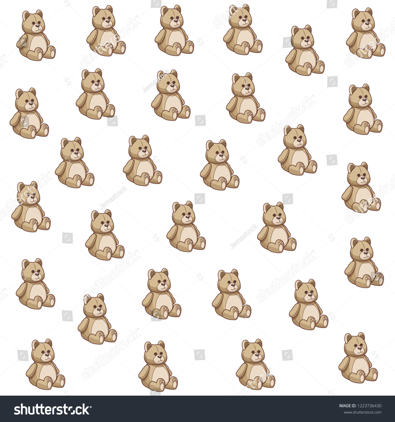 Teddy Bear Background Stock Vector (Royalty Free) 1223736430 | Shutterstock