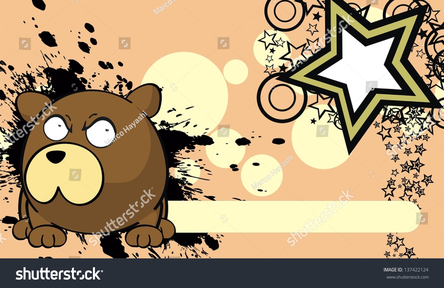 Teddy Bear Ball Cartoon Background Vector Stock Vector (Royalty Free ...