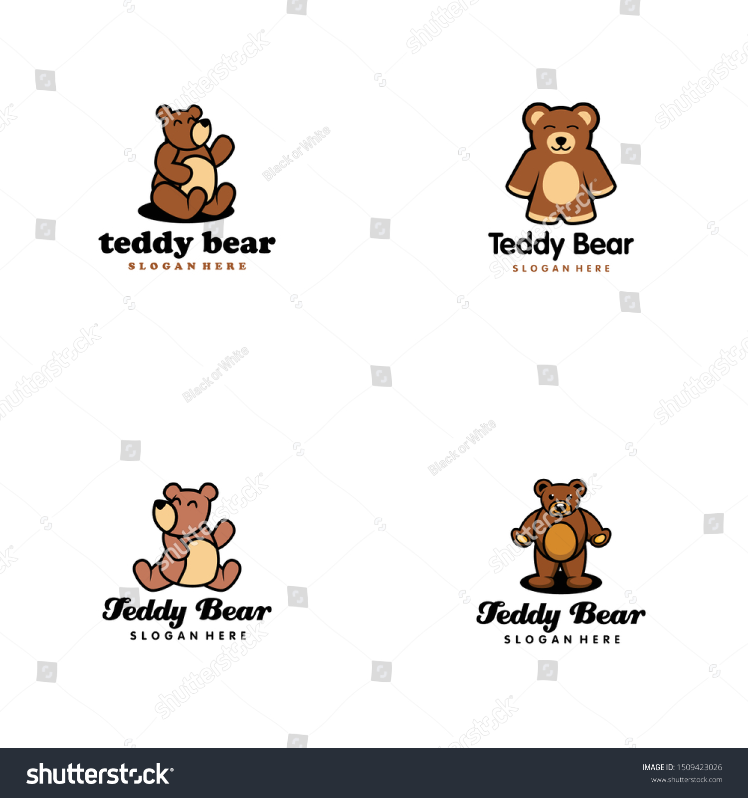 Teddy Bear Doll Logo Design Vector Stock Vector (Royalty Free ...