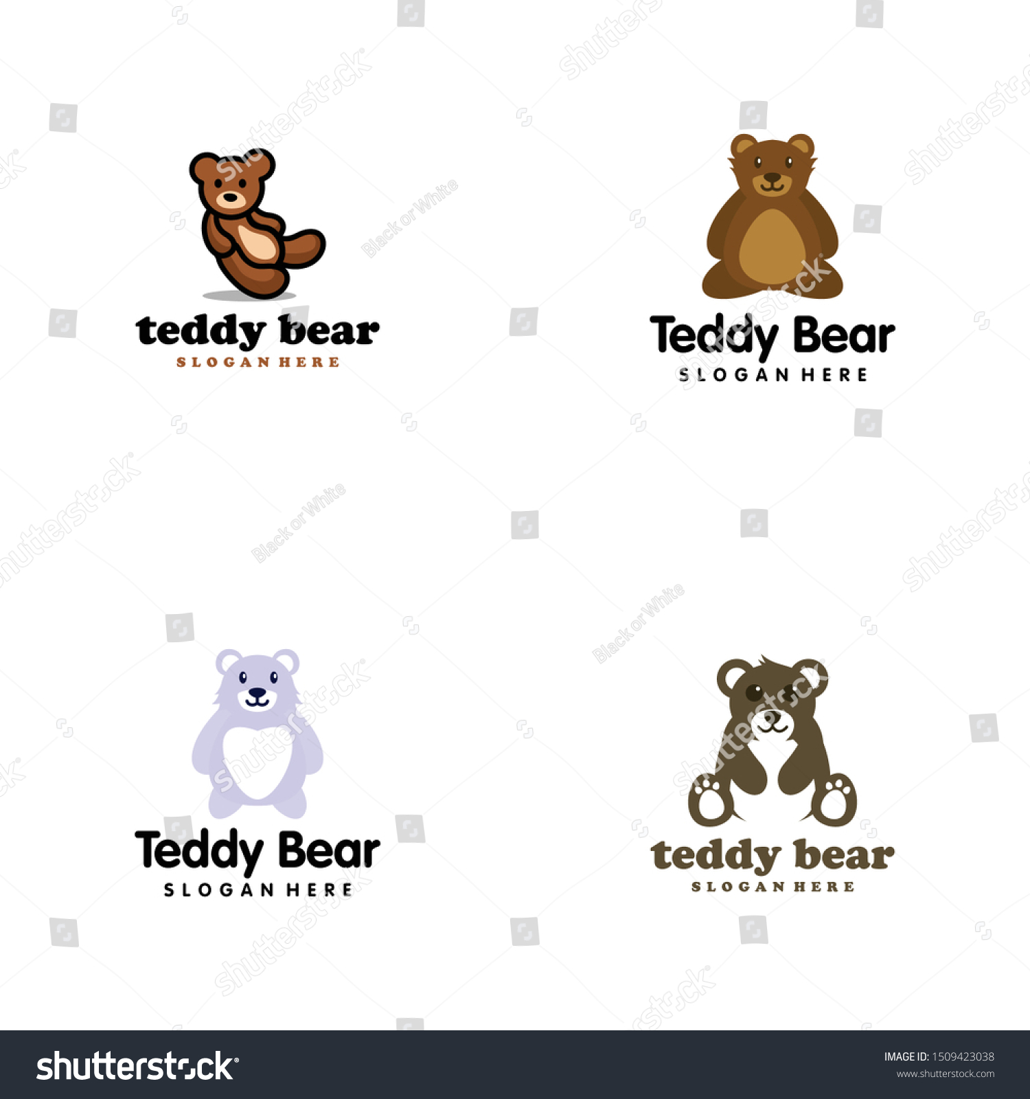 Teddy Bear Doll Logo Design Vector Stock Vector (Royalty Free ...