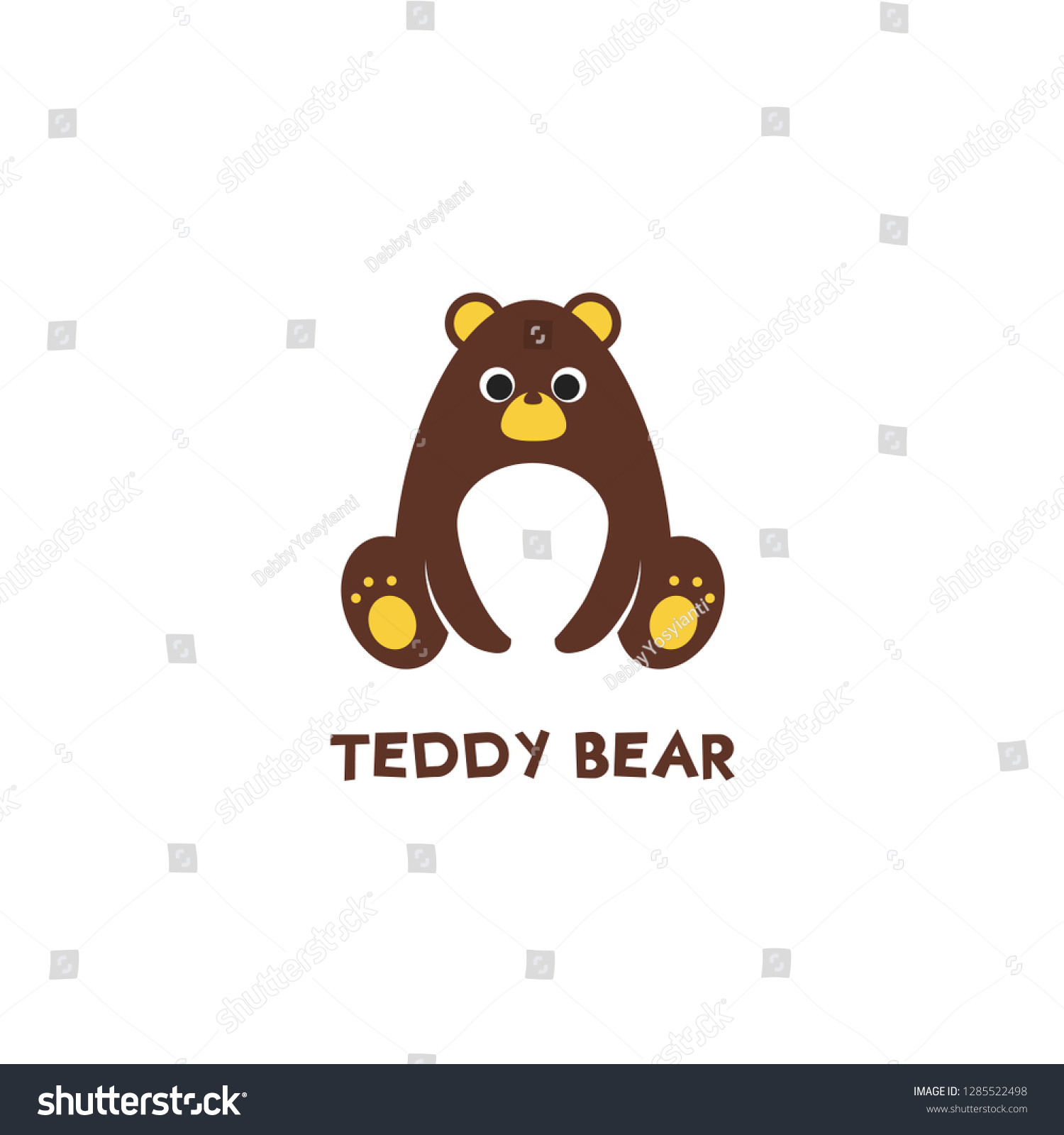 Teddy Bear Logo Design Stock Vector (Royalty Free) 1285522498 ...
