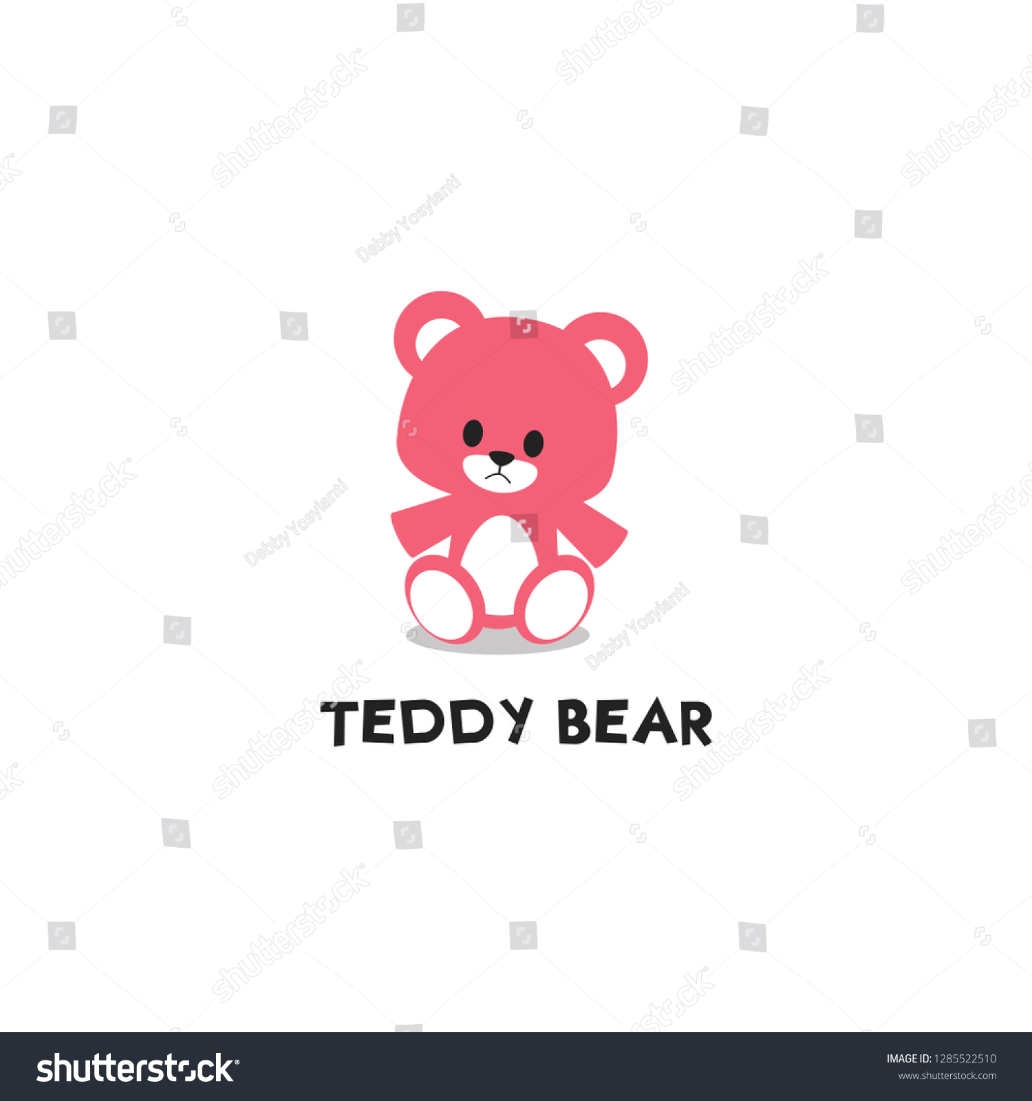 Teddy Bear Logo Design Stock Vector (Royalty Free) 1285522510 ...