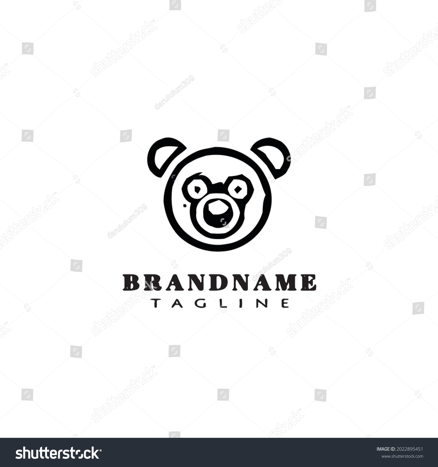 Teddy Bear Logo Icon Design Modern Stock Vector (Royalty Free ...