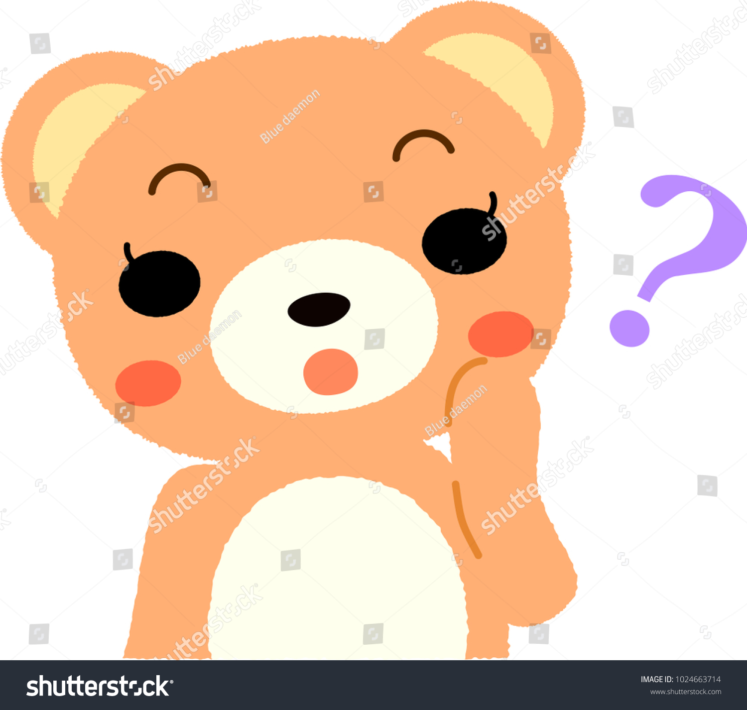 Teddy Bear Questioneps This Vector Illustration Stock Vector (Royalty ...