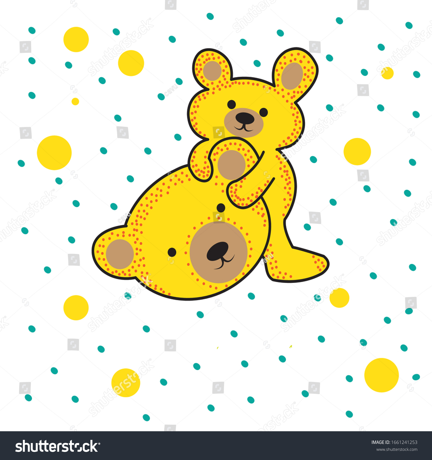 Teddy Bear Simple Cover Design Vector Stock Vector (Royalty Free ...