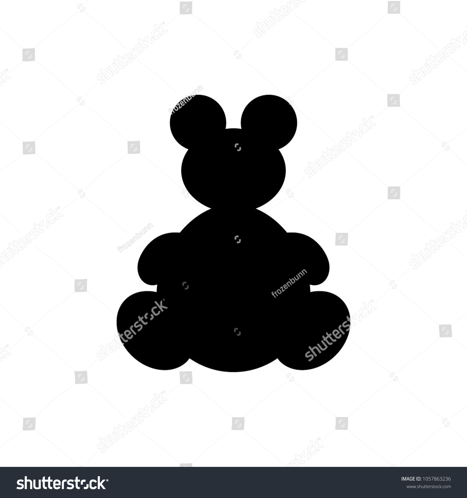 Teddy Bear Toy Icon Vector Illustration Stock Vector (Royalty Free ...